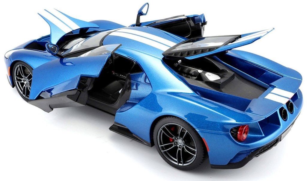 Maisto 38134 Exclusive Edition 2017 Ford GT 1:18 Blue with White ...