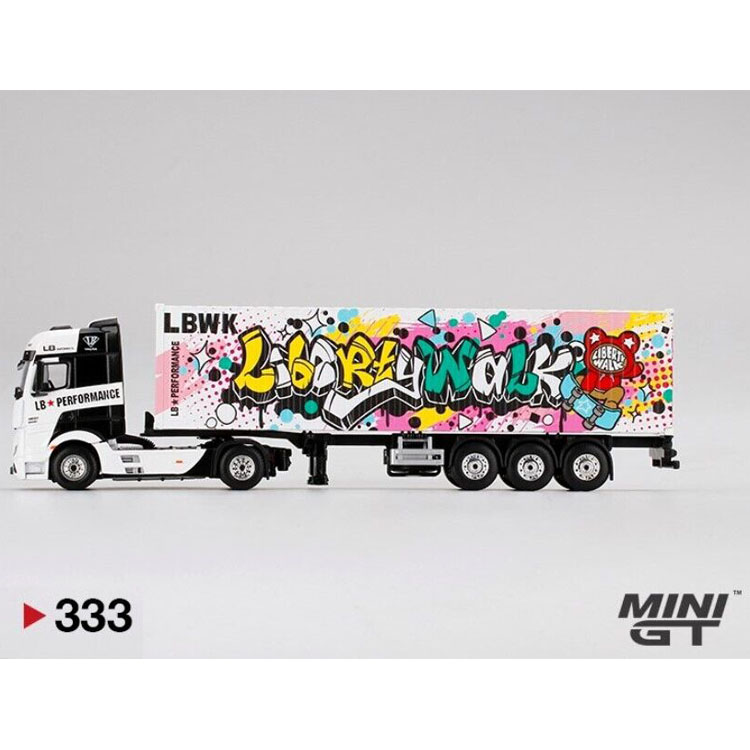 Mini GT MGT00333 Mercedes Benz Actros with 40' Container LBWK Kuma ...