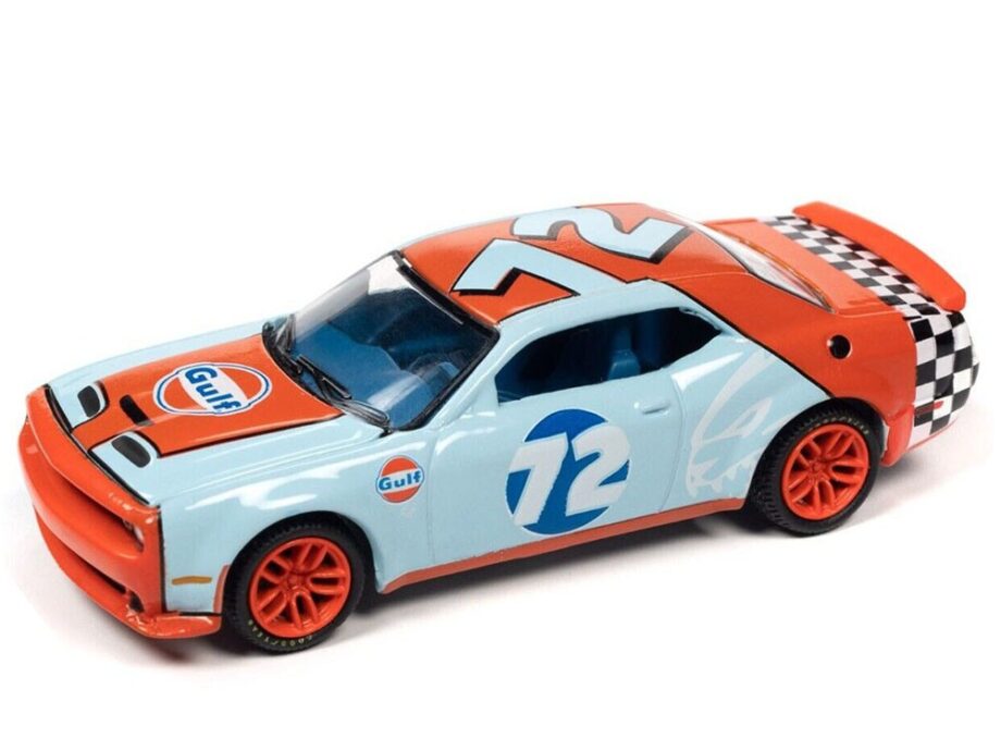 Autoworld CP7941 2019 Dodge Challenger SRT Hellcat 1:64 Gulf #72 Light ...