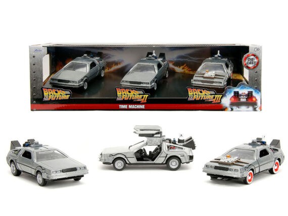 Jada 33399 Back to The Furture I II III Dmc DeLorean 1:32 Set of 3 ...